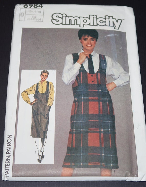 Uncut 12-14-16 Simplicity 6984 Easy to Sew Jumper and Shirt | Etsy