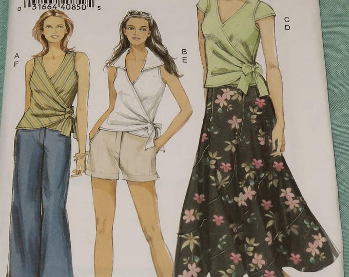Uncut 18-20-22 Vogue 8269 Misses Top, Skirt, Shorts and Pants Pattern ...