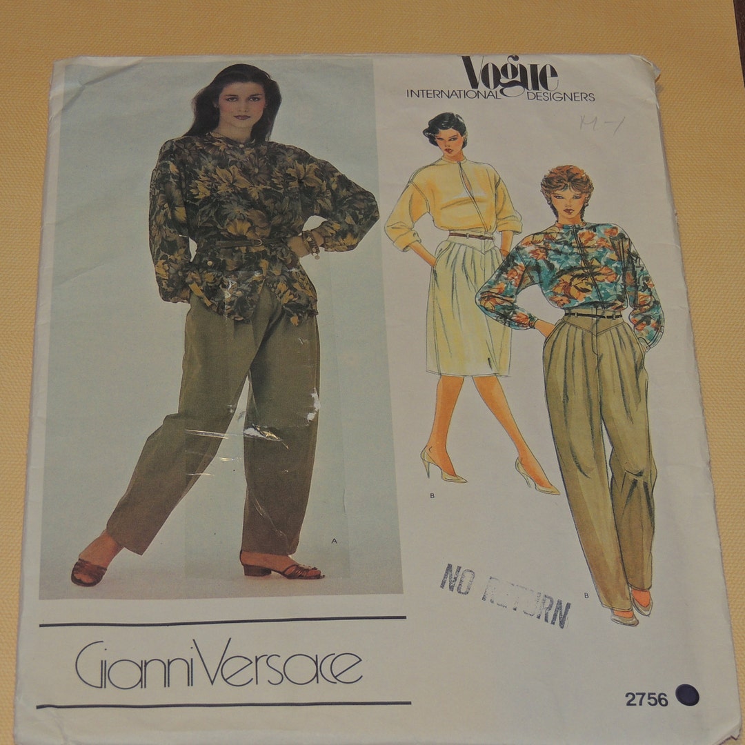 Uncut 6 Gianni Versace Vogue 2756 International Designers Pattern - Etsy