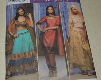 Uncut Simplicity Sewing Pattern 4249 Women's Belly Dance Costume Size 6 ...