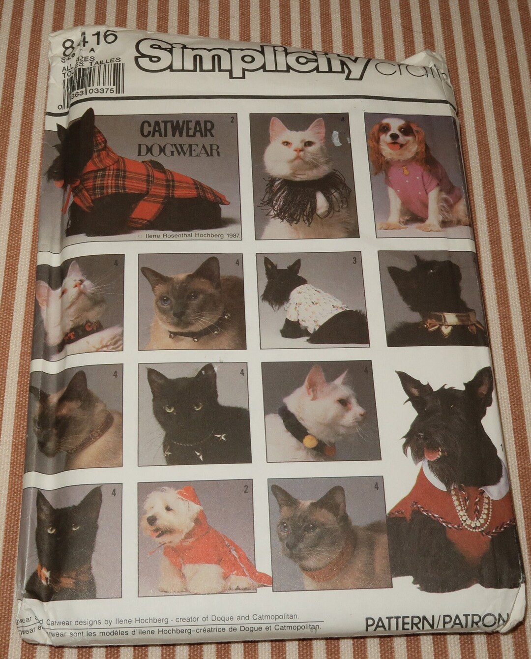 Uncut S-L Dog Coat and T Shirt and Decorative Cat Collars Simplicity ...