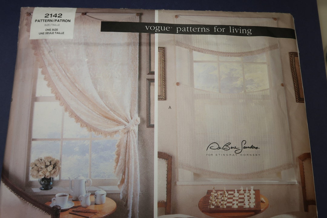 Uncut Vogue 2142 Patterns for Living Window Treatments Pattern - Etsy