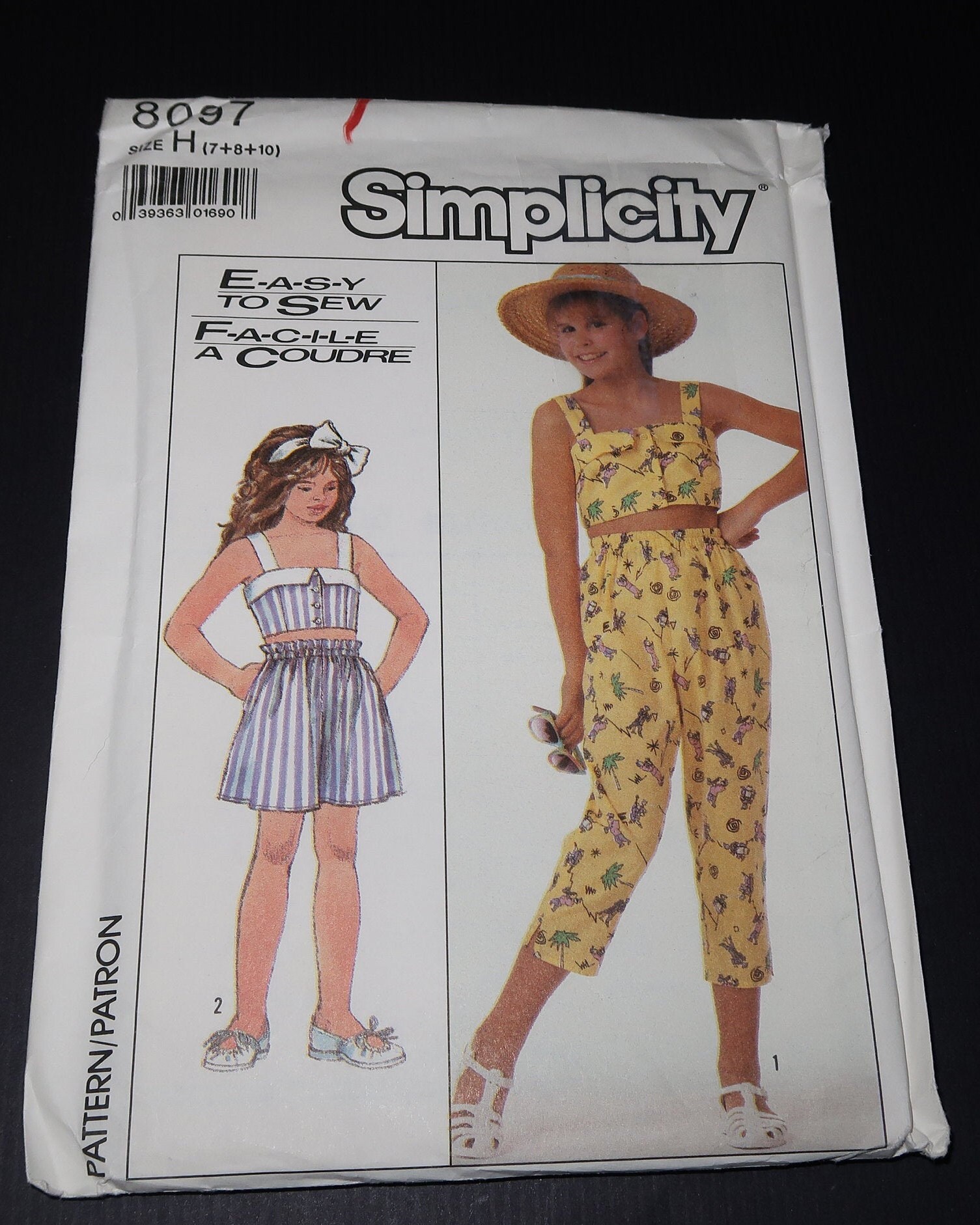 Uncut Girls 7-10 Simplicity 8097 Pull on Pants and Shorts and - Etsy UK