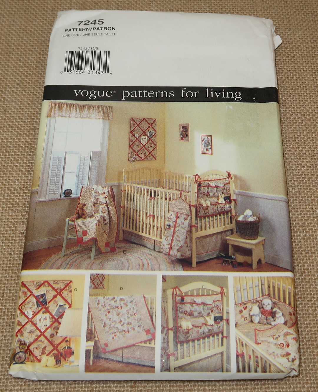 Uncut Vogue Patterns for Living, Vogue 7245 Baby Room Pattern - Etsy