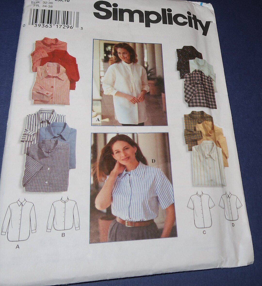 Uncut 12-14-16 Simplicity 9818 Misses Shirt Pattern - Etsy