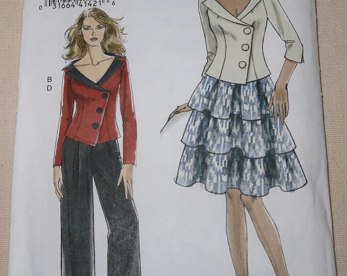 Uncut 6-12 Very Easy Vogue 8372 Misses Jacket, Skirt and Pants Pattern ...