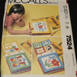Uncut Mccalls 7524 Soft Book Craft With Blue Transfer Pattern - Etsy