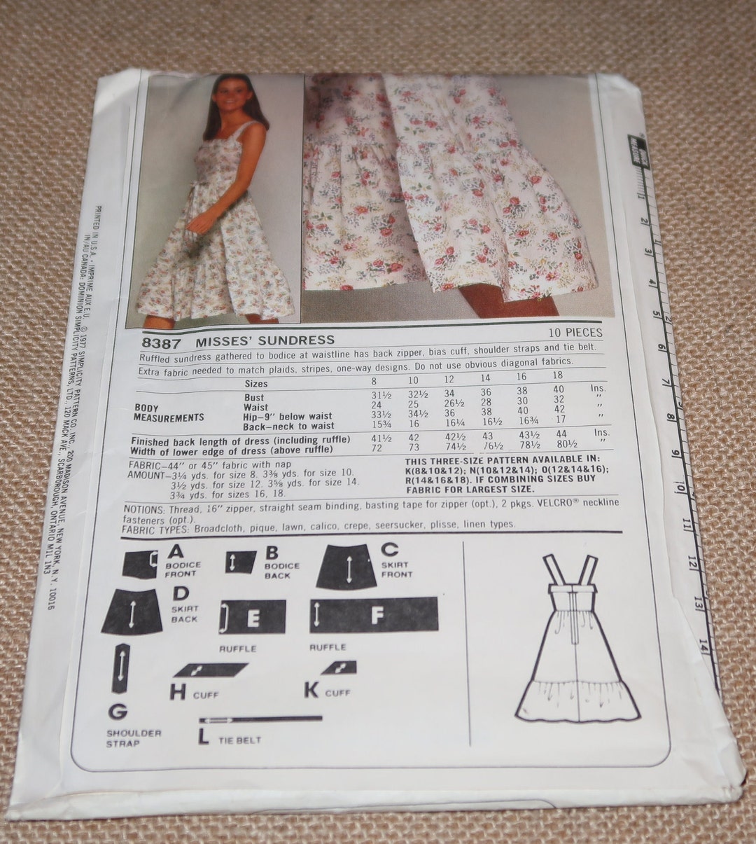 Uncut 10-12-14 Extra Sure Pattern, Simplicity 8387 Misses Sundress ...