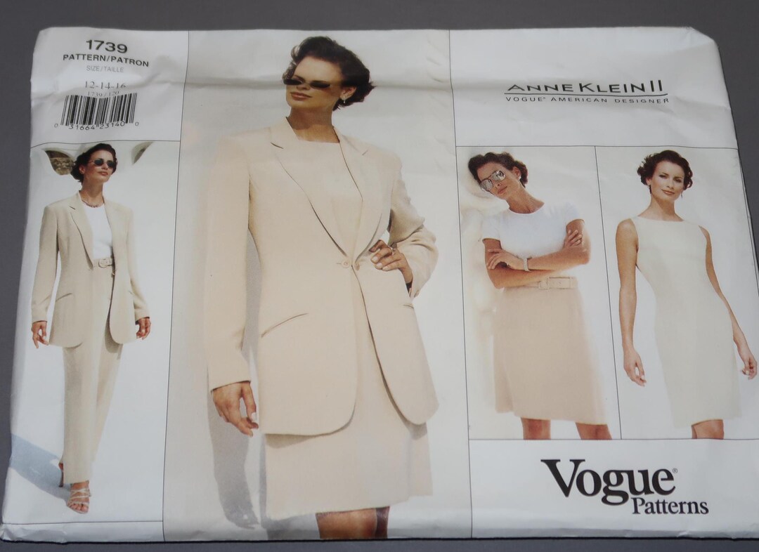 Uncut 12-14-16 Anne Klein Vogue American Designer Vogue 1739 Jacket ...