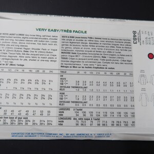 Uncut Bust 42-46 Vogue 8483 Very Easy Very Vogue Misses/petite - Etsy