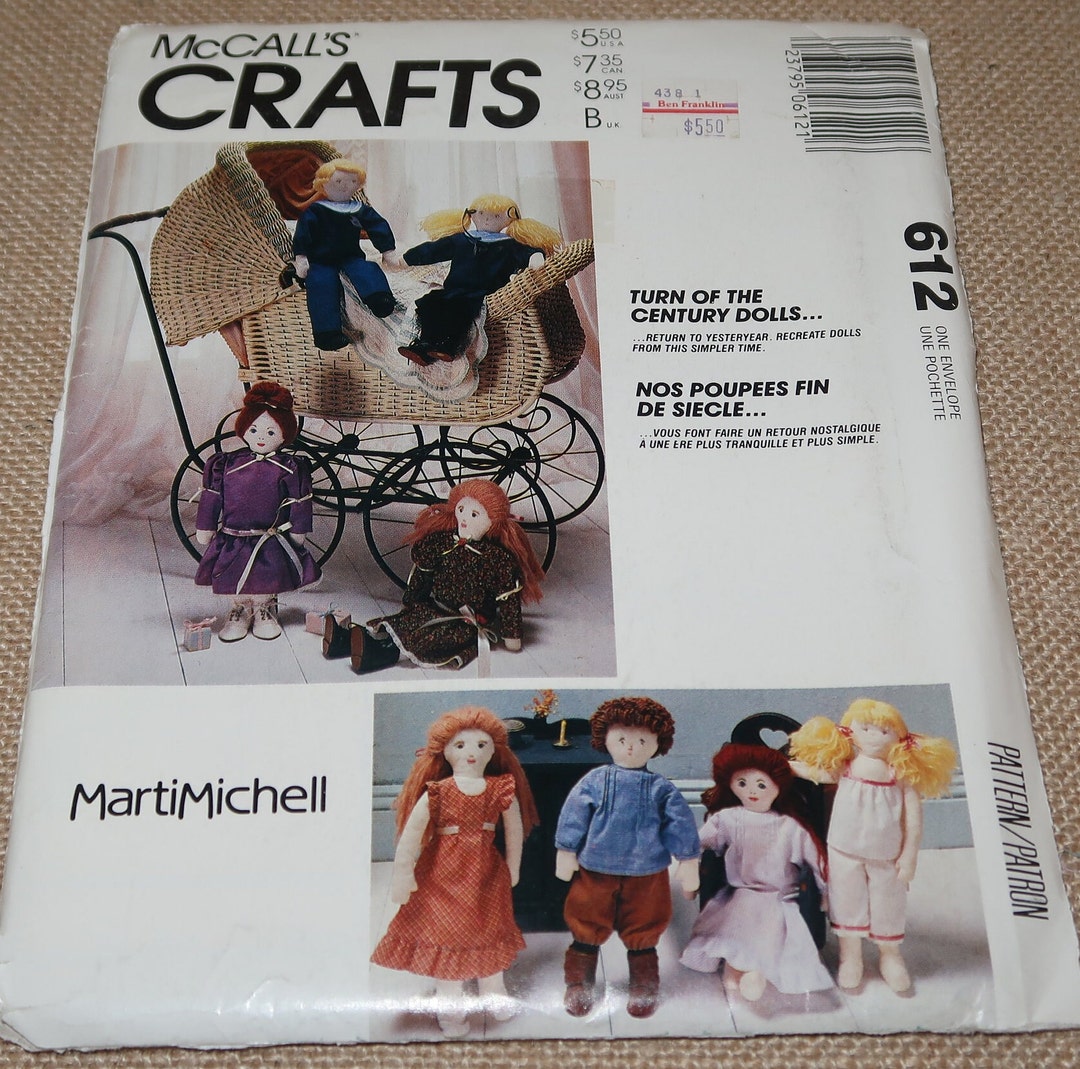 Uncut Mccalls Crafts 612 Turn of the Century Dolls Pattern - Etsy