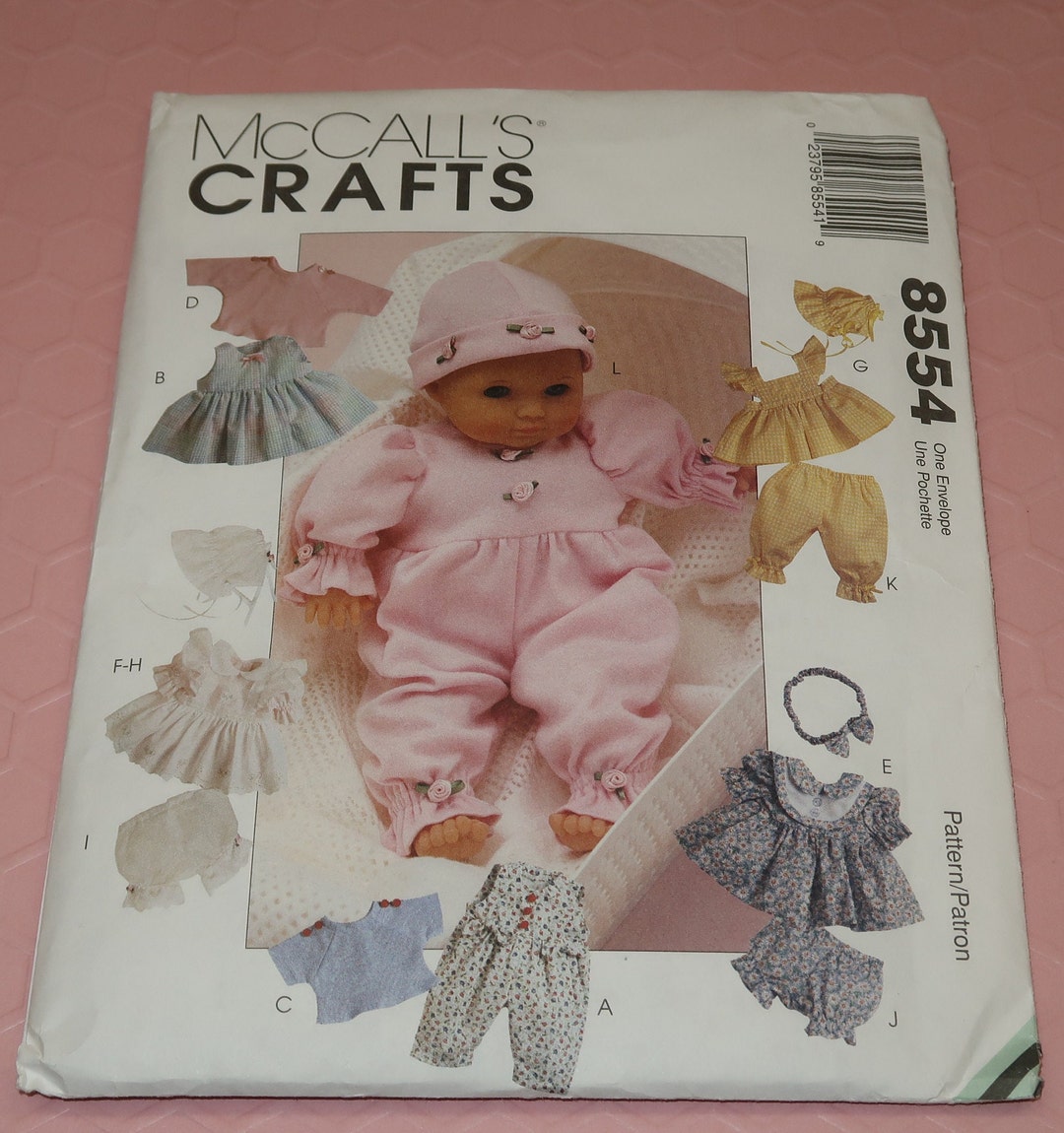 Uncut Mccalls 8554 Doll Clothing Pattern - Etsy