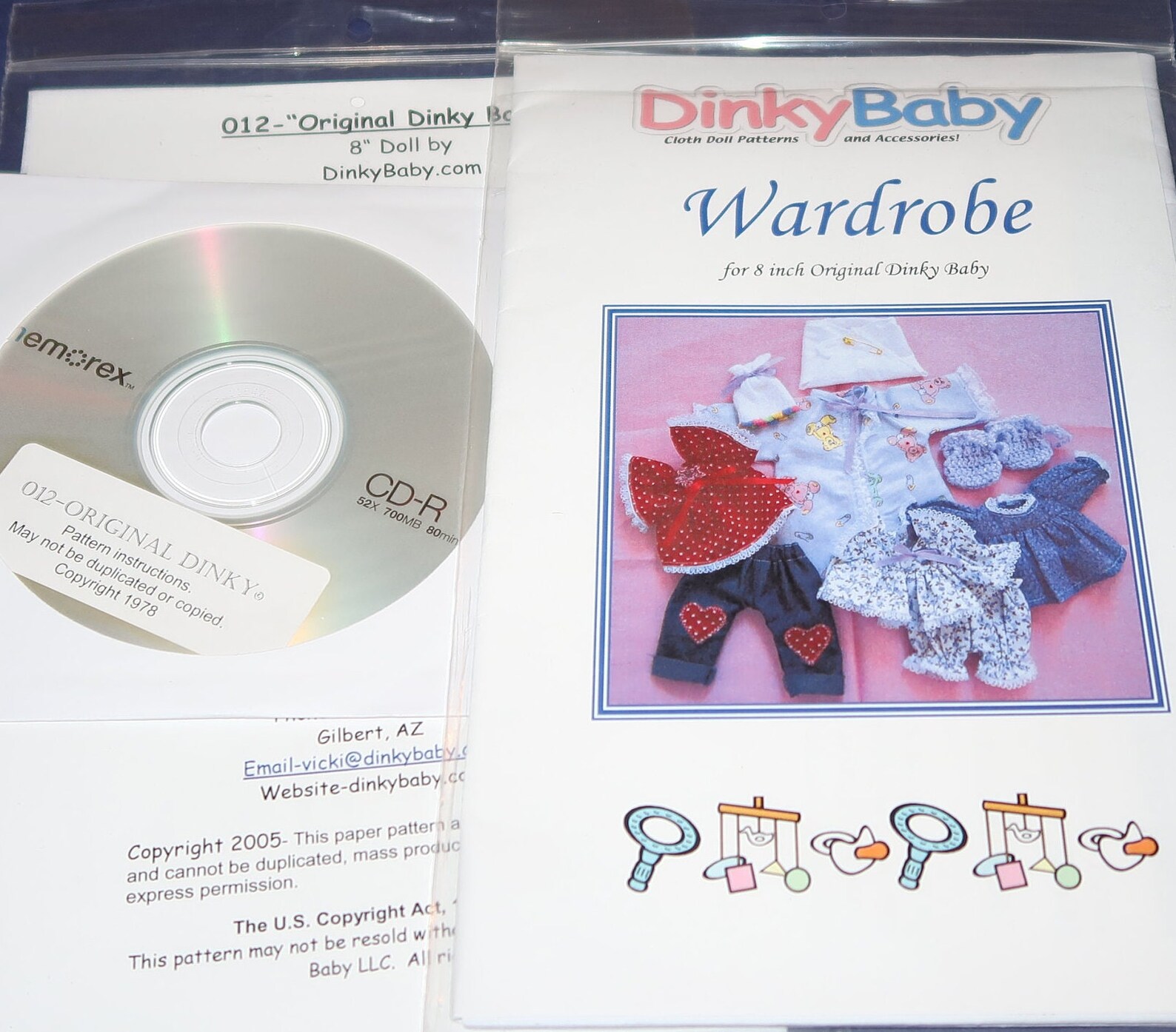Uncut Dinky Baby and Dinky Baby Wardrobe Patterns - Etsy