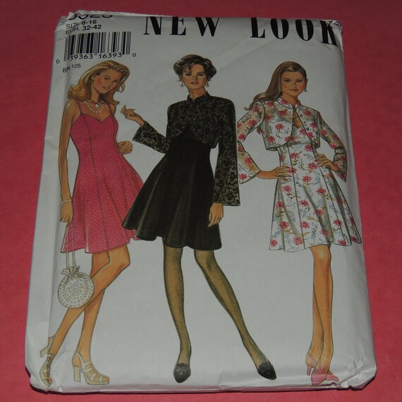 Uncut 6-16 New Look 6323 Dress and Jacket Pattern - Etsy