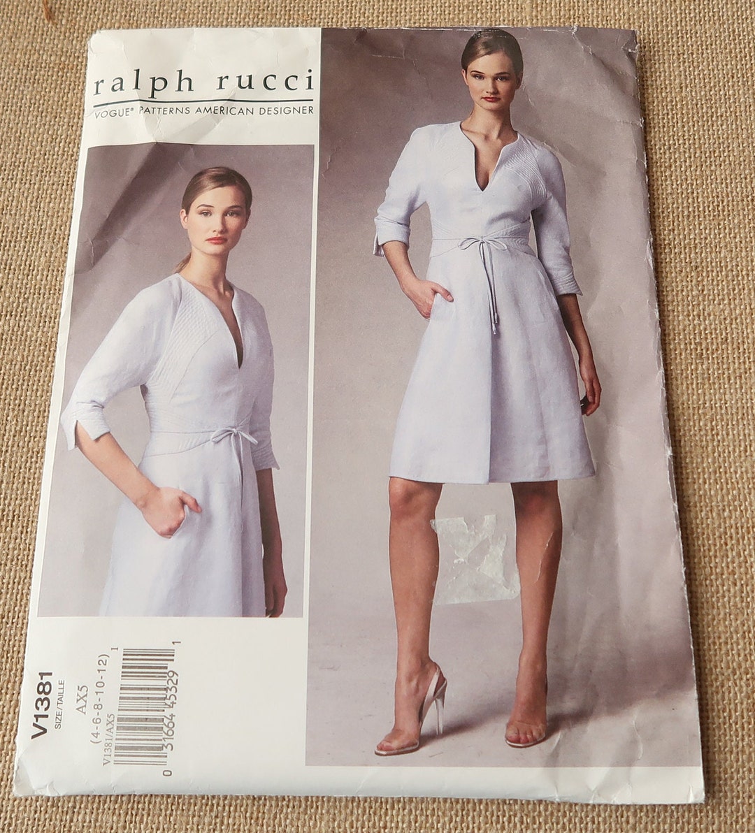 Uncut 4-12 Ralph Rucci, Vogue American Designer Misses Dress Pattern - Etsy