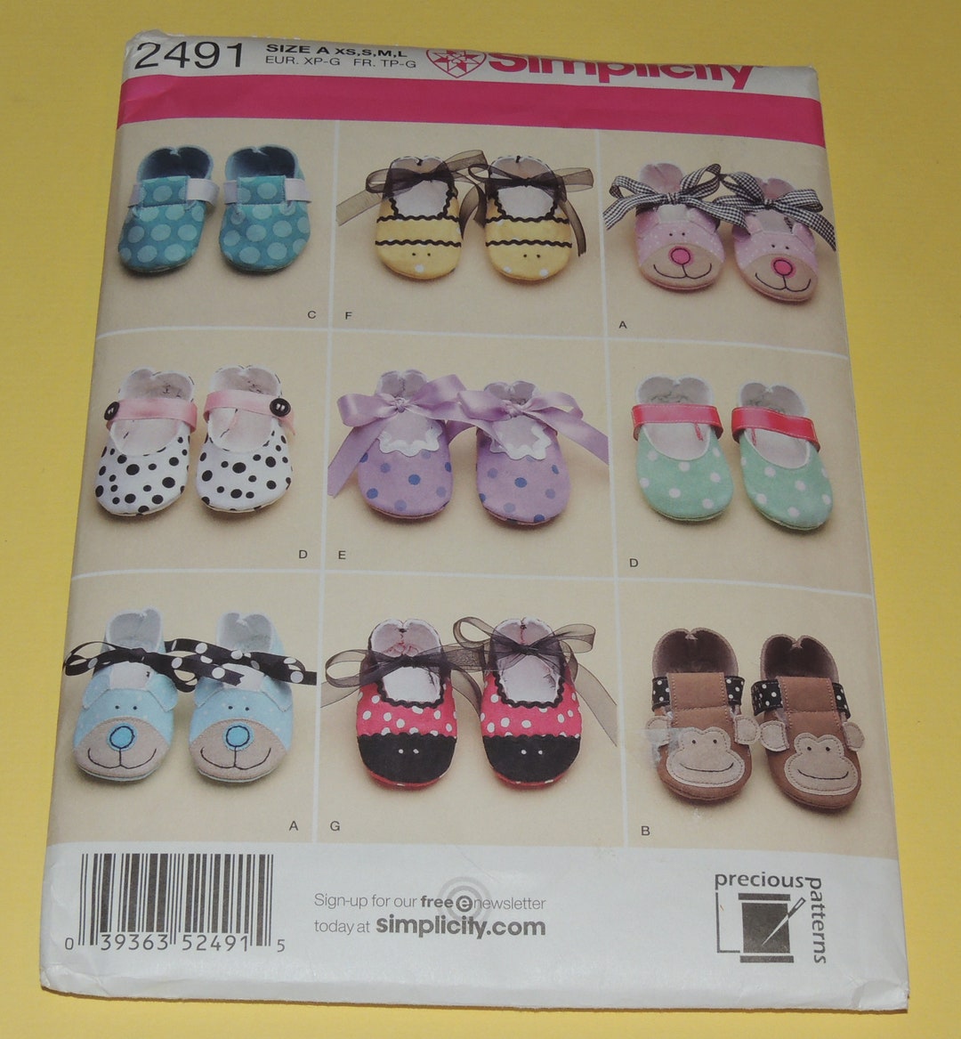 Uncut Simplicity 2491 Baby Shoes Pattern - Etsy