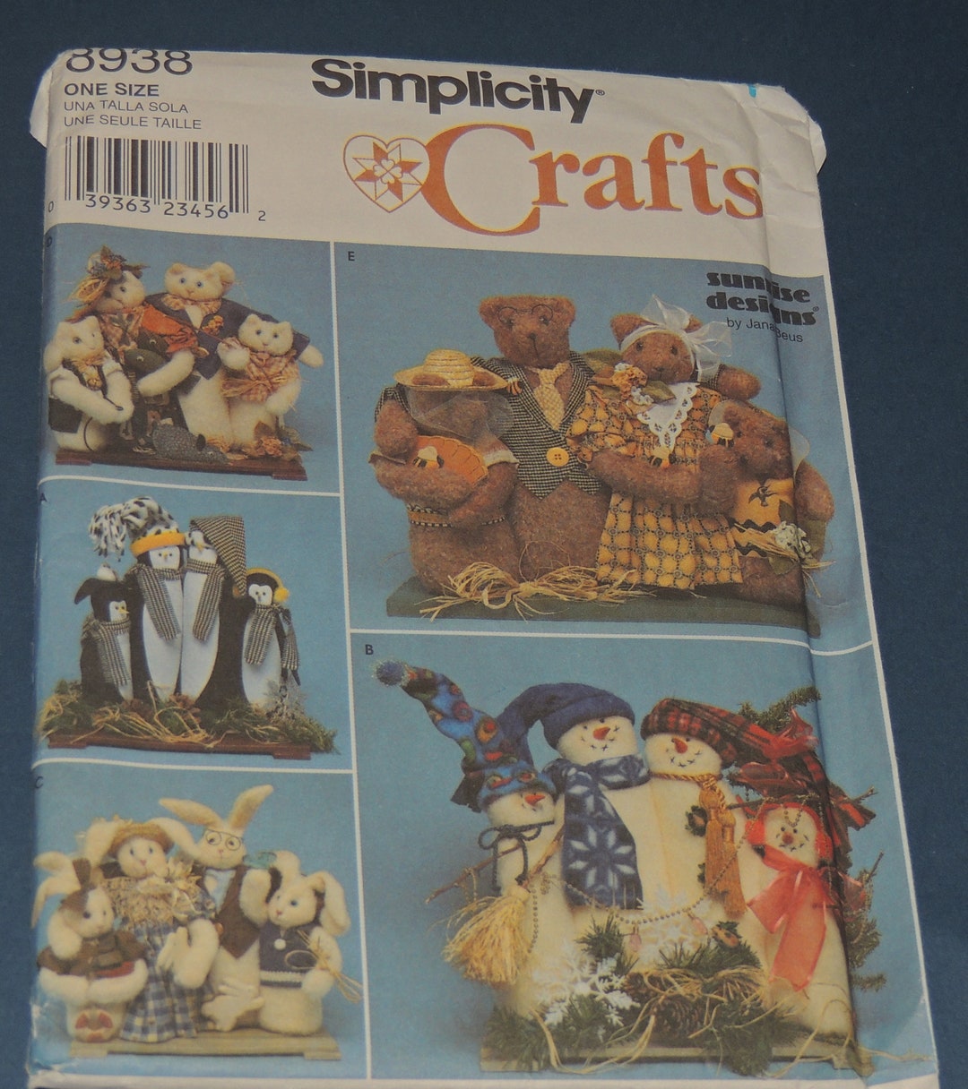 Uncut Simplicity 8938 FAMILIES Craft Pattern - Etsy