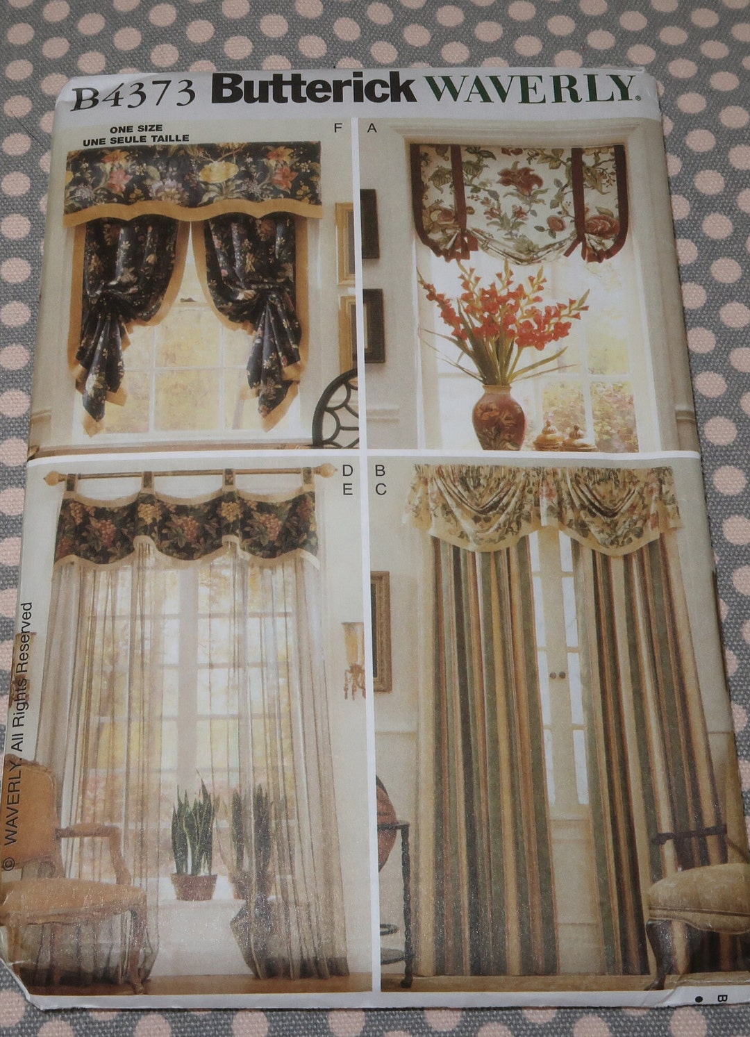 Uncut Butterick 4373 Waverly Window Treatments Package Pattern - Etsy