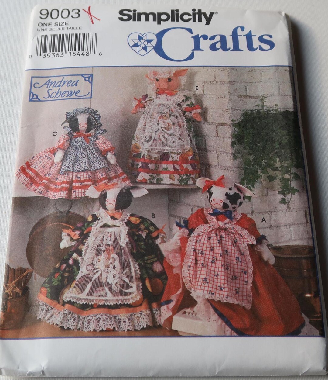 Uncut Simplicity Crafts 9003 Cow and Pig Appliance Covers and Oven ...