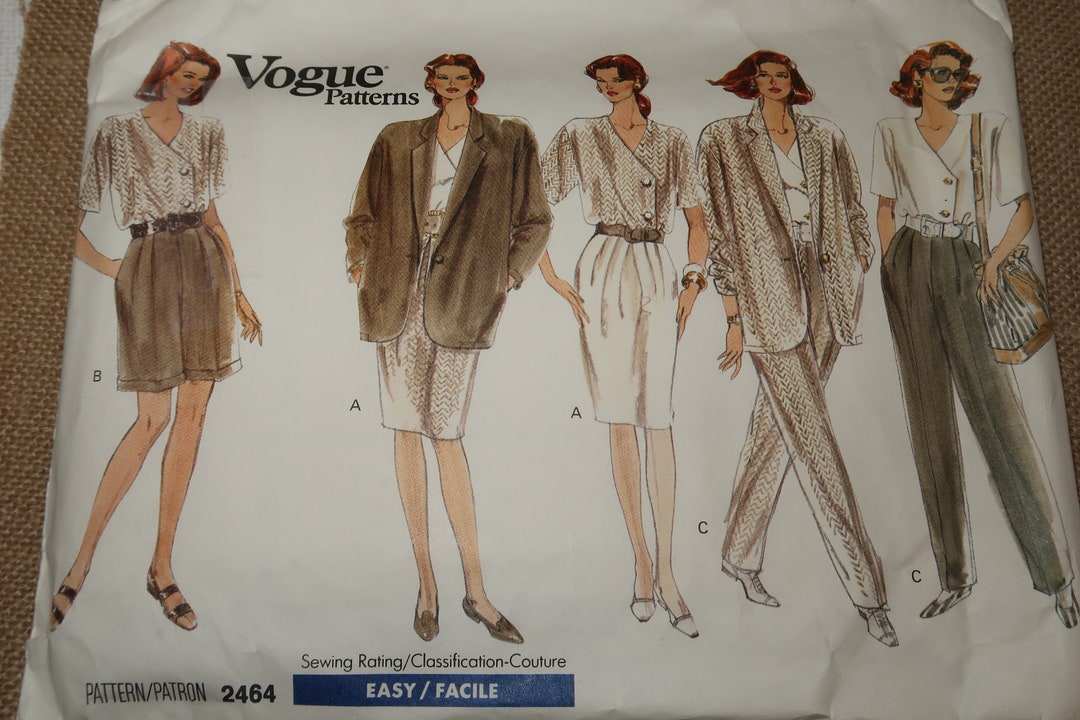 Uncut 14-16-18 Vogue 2464 Misses Jacket, Top, Skirt, Shorts and Pants ...