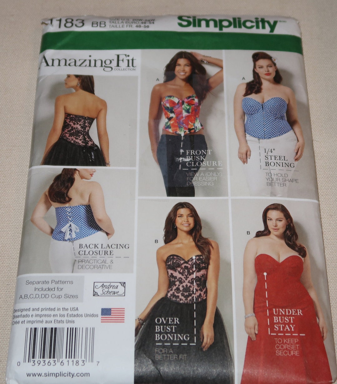 Uncut 20W-28W Amazing Fit Simplicity 1183 Womans Corsets Pattern - Etsy