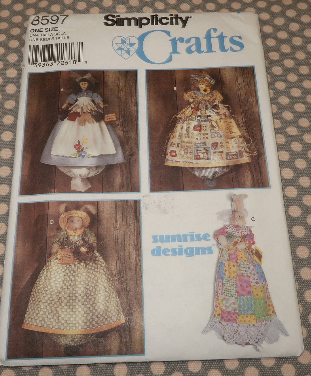 Uncut Simplicity 8597 Laundry Dryer Sheets and Plastic Bag Holder ...