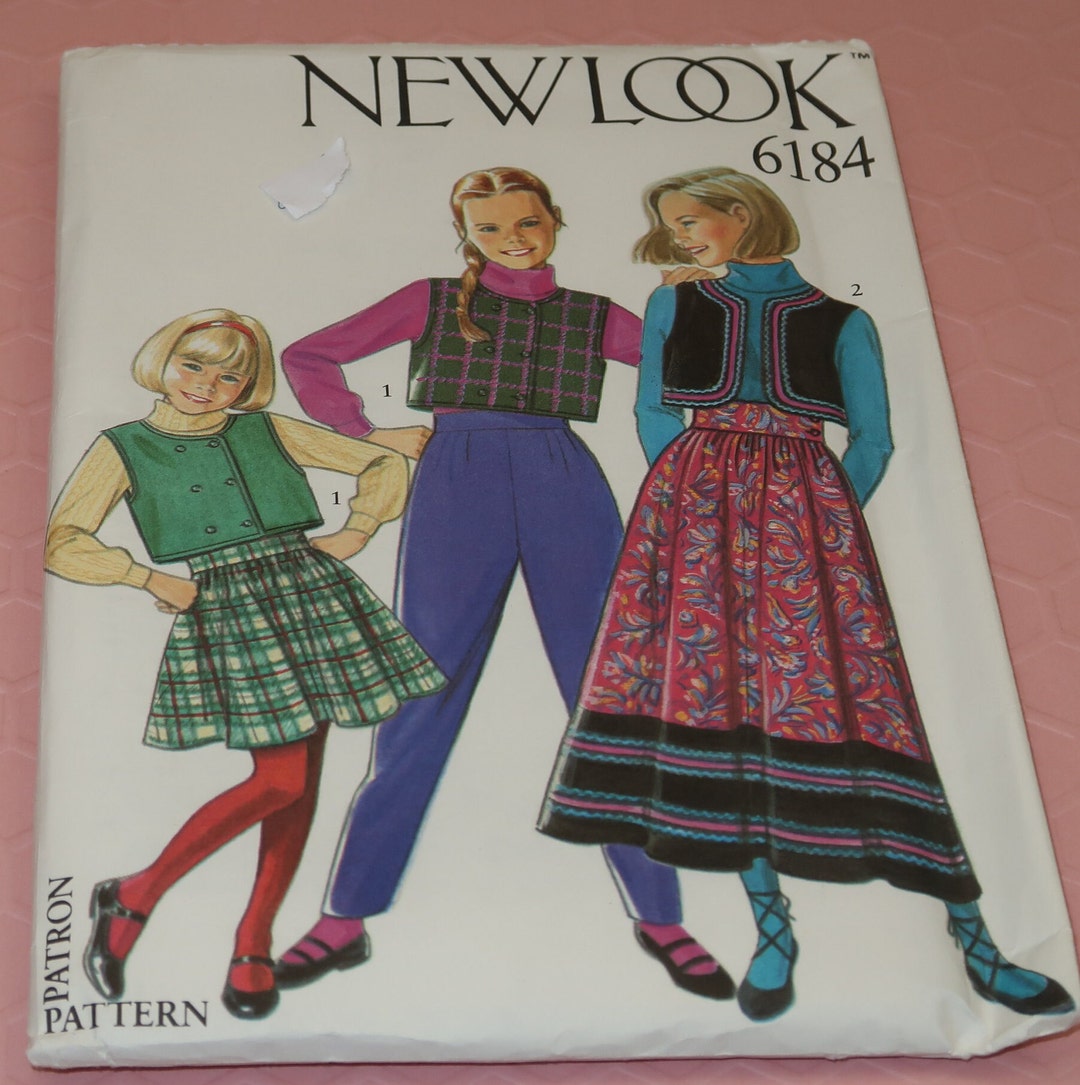 Uncut All Sizes New Look 6184 Girls Skirts, Top and Pants Pattern - Etsy