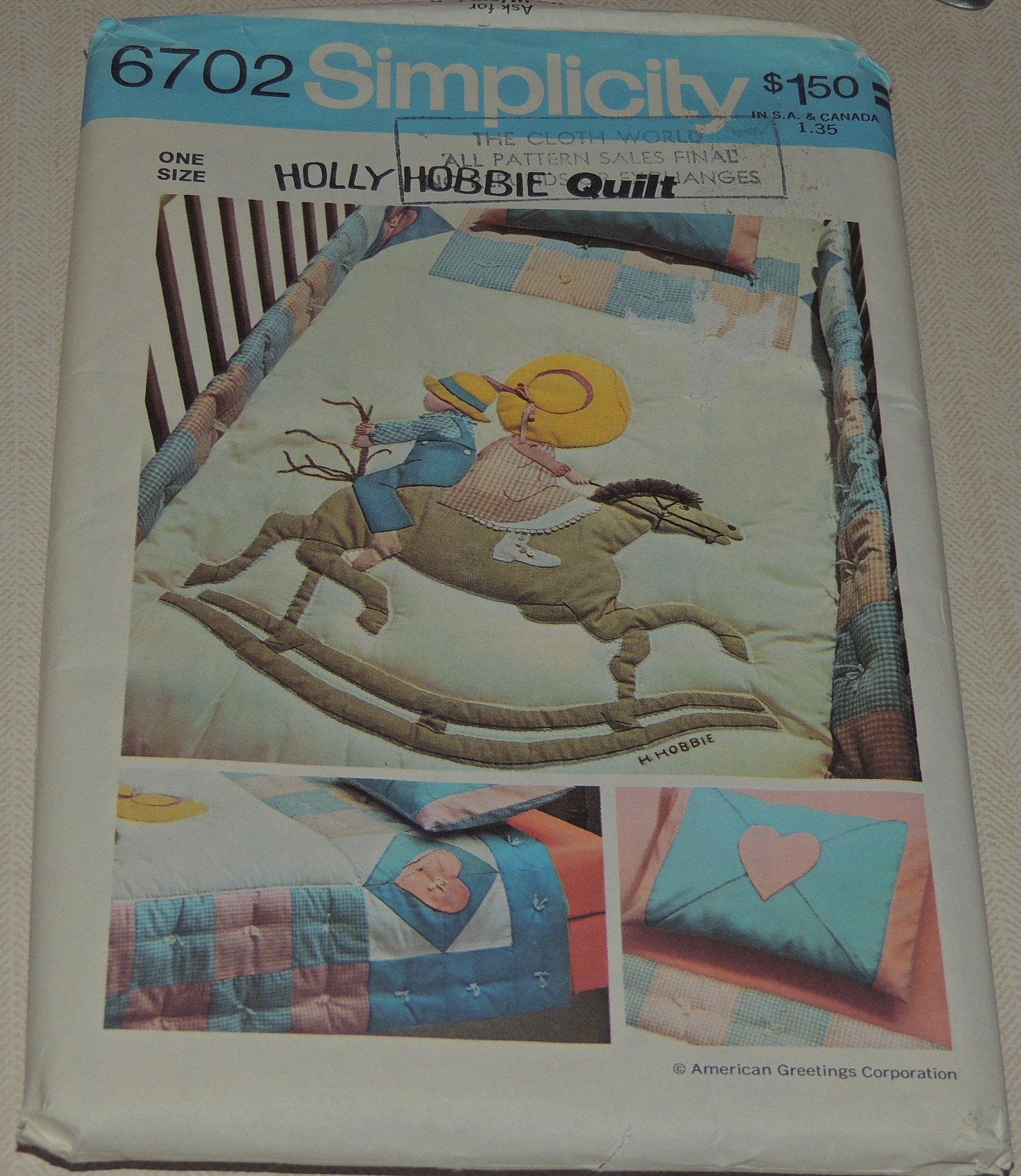 Uncut Holly Hobie Quilt Pattern, Simplicity 6702 - Etsy