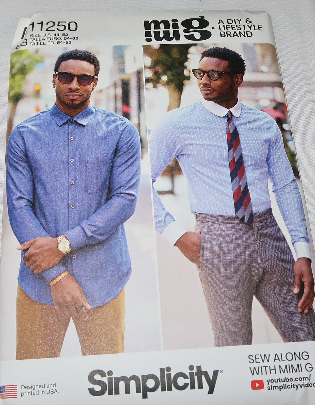 Uncut 44-52 Simplicity 11250/8427 Mens Fitted Shirt With Collar and ...