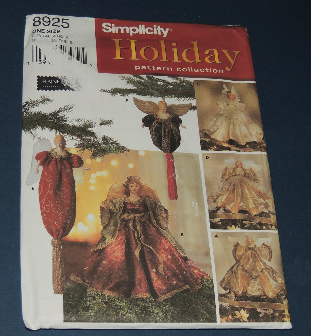 Uncut Simplicity 8925 Angel Christmas Craft Pattern - Etsy