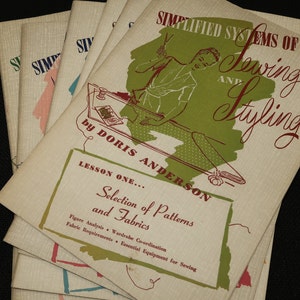 1946 Doris Anderson Lesson Books 1,2,3,4,5 and 10 Simplified Systems of ...