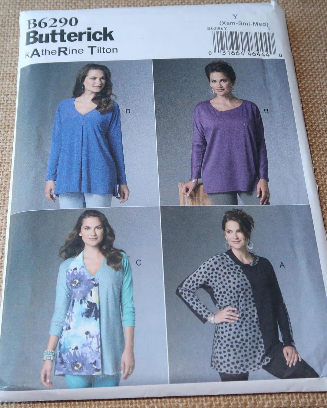 Uncut XS-M Katherine Tilton Butterick 6290 Misses Top Pattern - Etsy