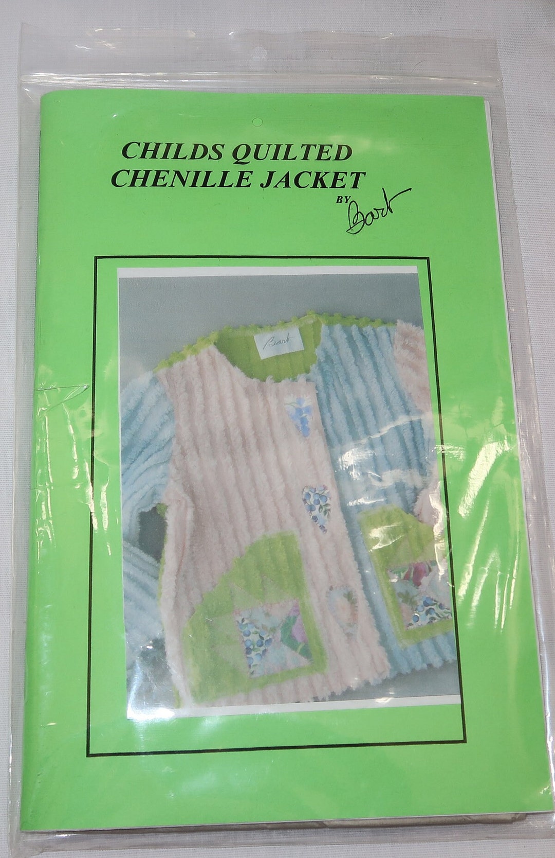Childs Quilted Chenille Jacket Pattern - Etsy