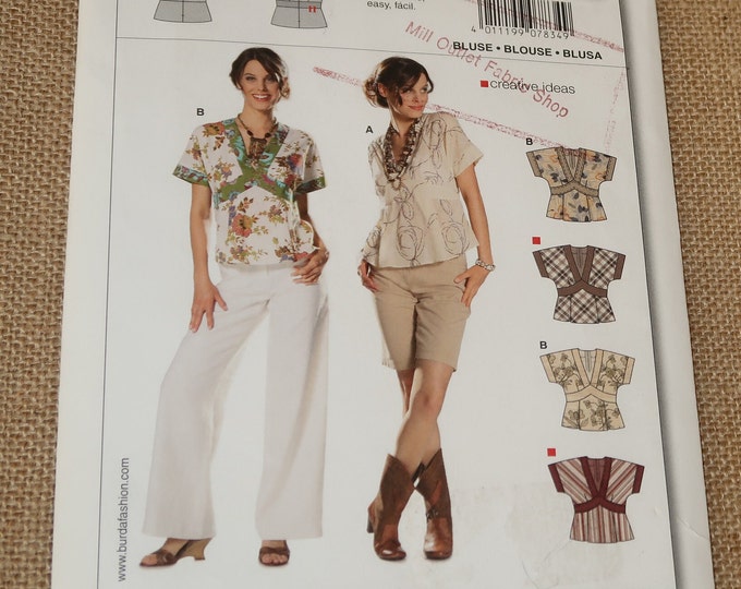 Uncut 6-16 Burda 7834 Blouse Pattern - Etsy