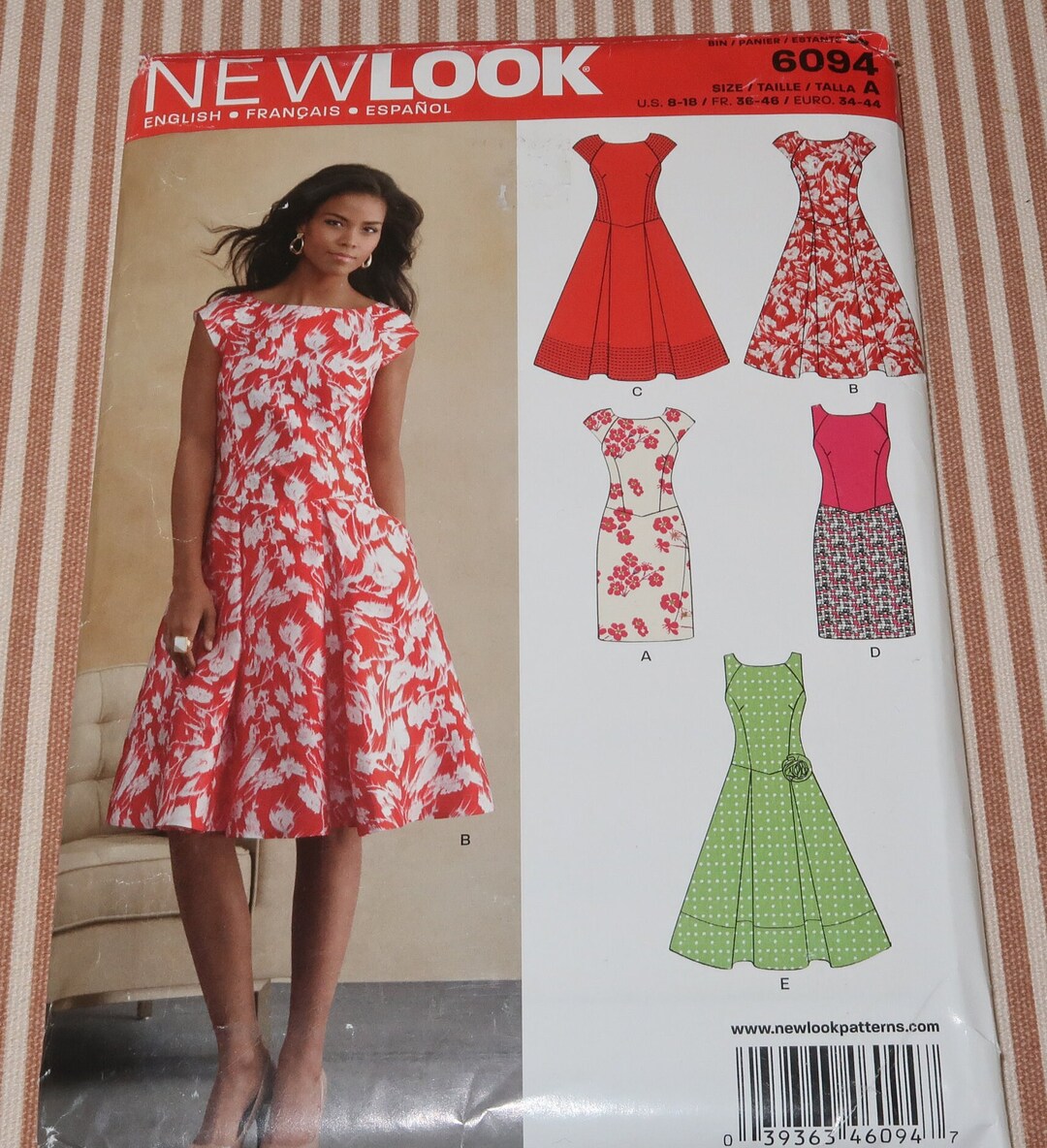 Uncut 8-18 New Look 6094 Dress Pattern - Etsy