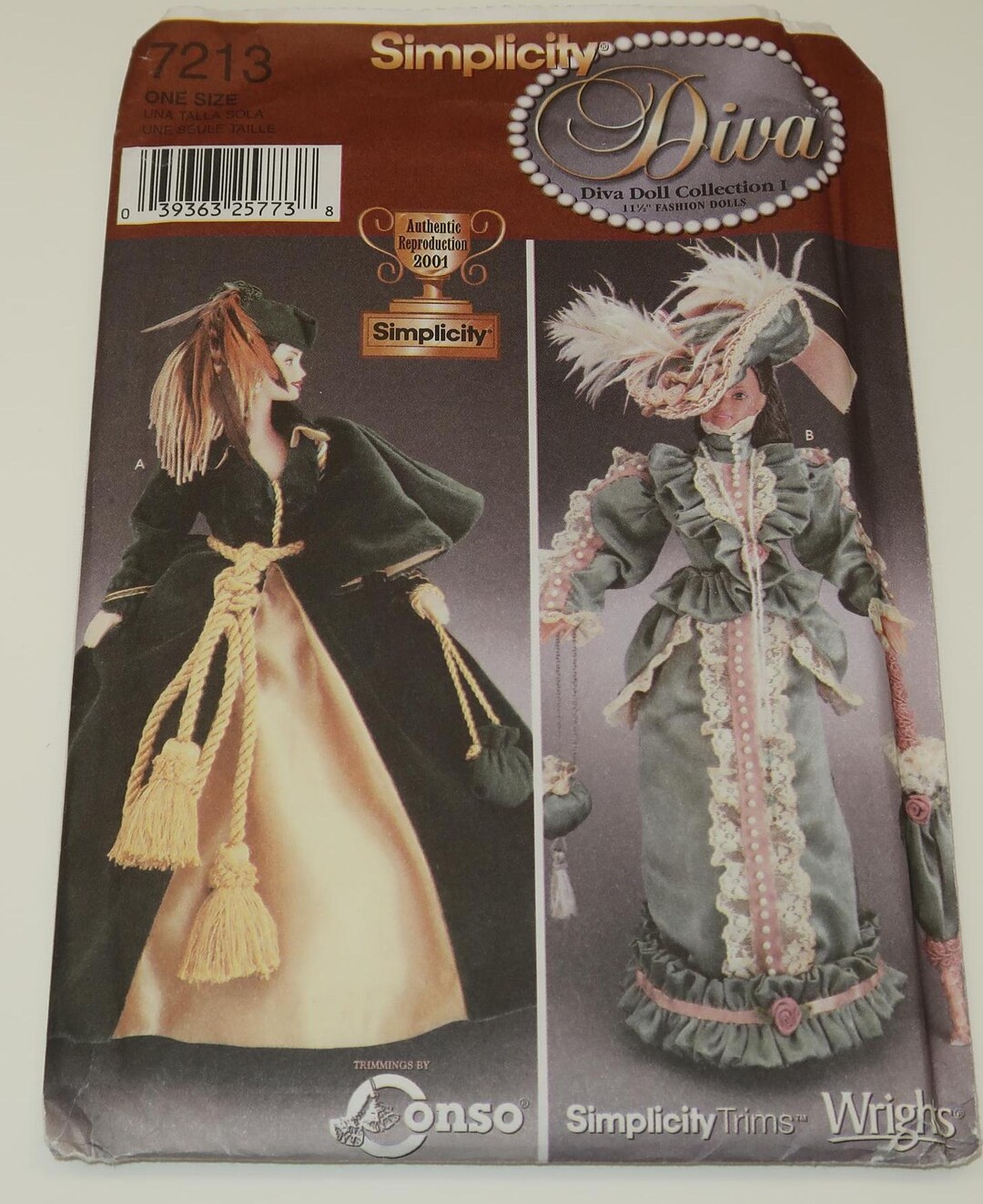Uncut Simplicity 7213 Diva Doll Collection 11 1/2 Inch Fashion Doll ...