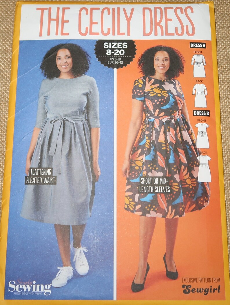 Uncut 8-20 UK, 6-18 USA Simply Sewing the Cecily Dress Pattern - Etsy