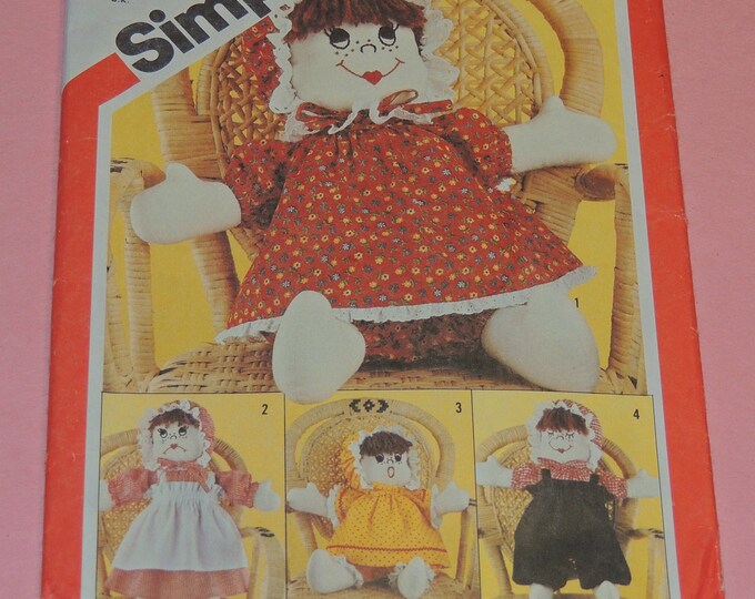 Uncut Multi Face Doll and Wardrobe Pattern, Simplicity 5682 - Etsy