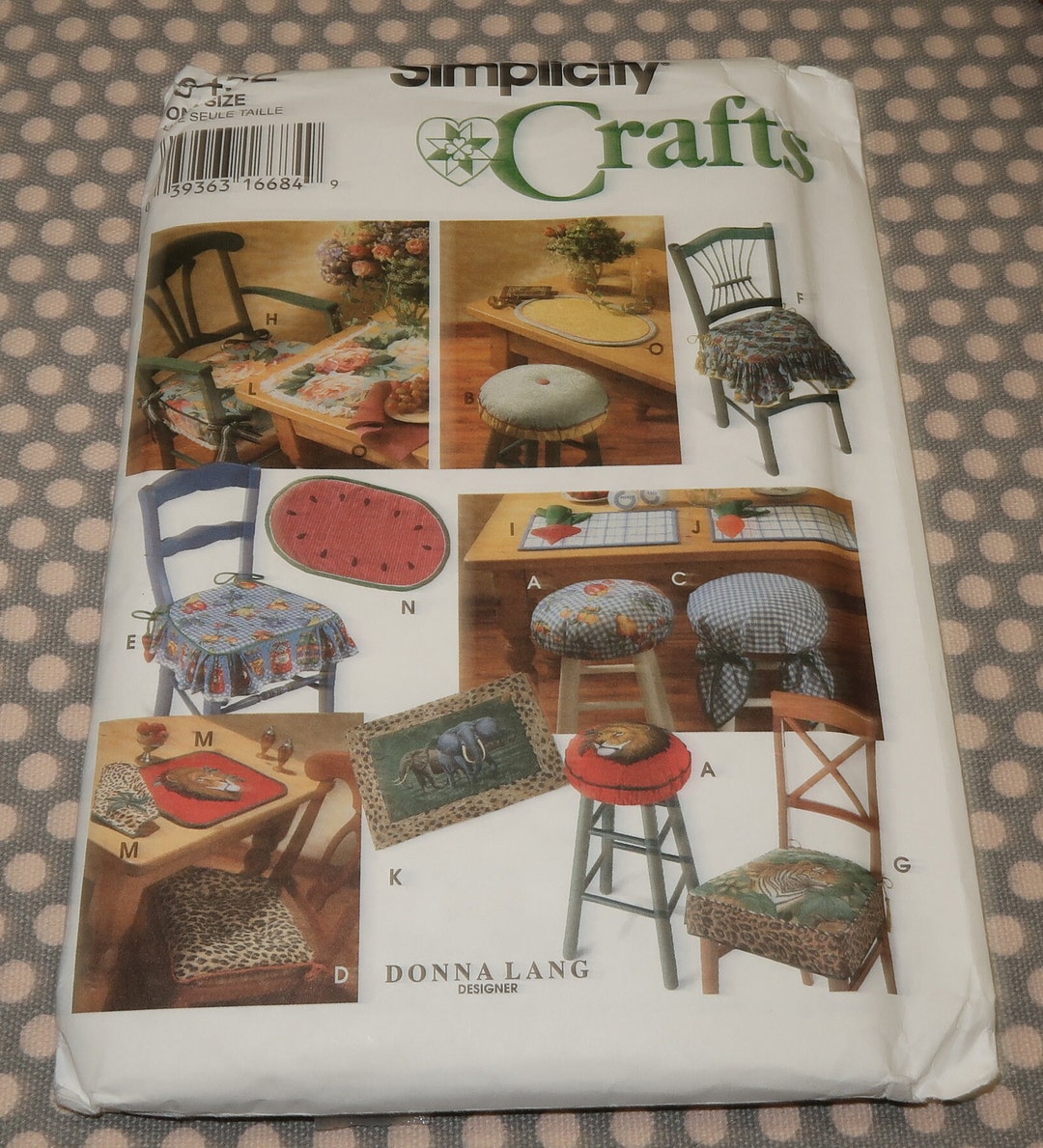 Uncut Simplicity Crafts 9452 Chair Pads and Place Mats Pattern - Etsy