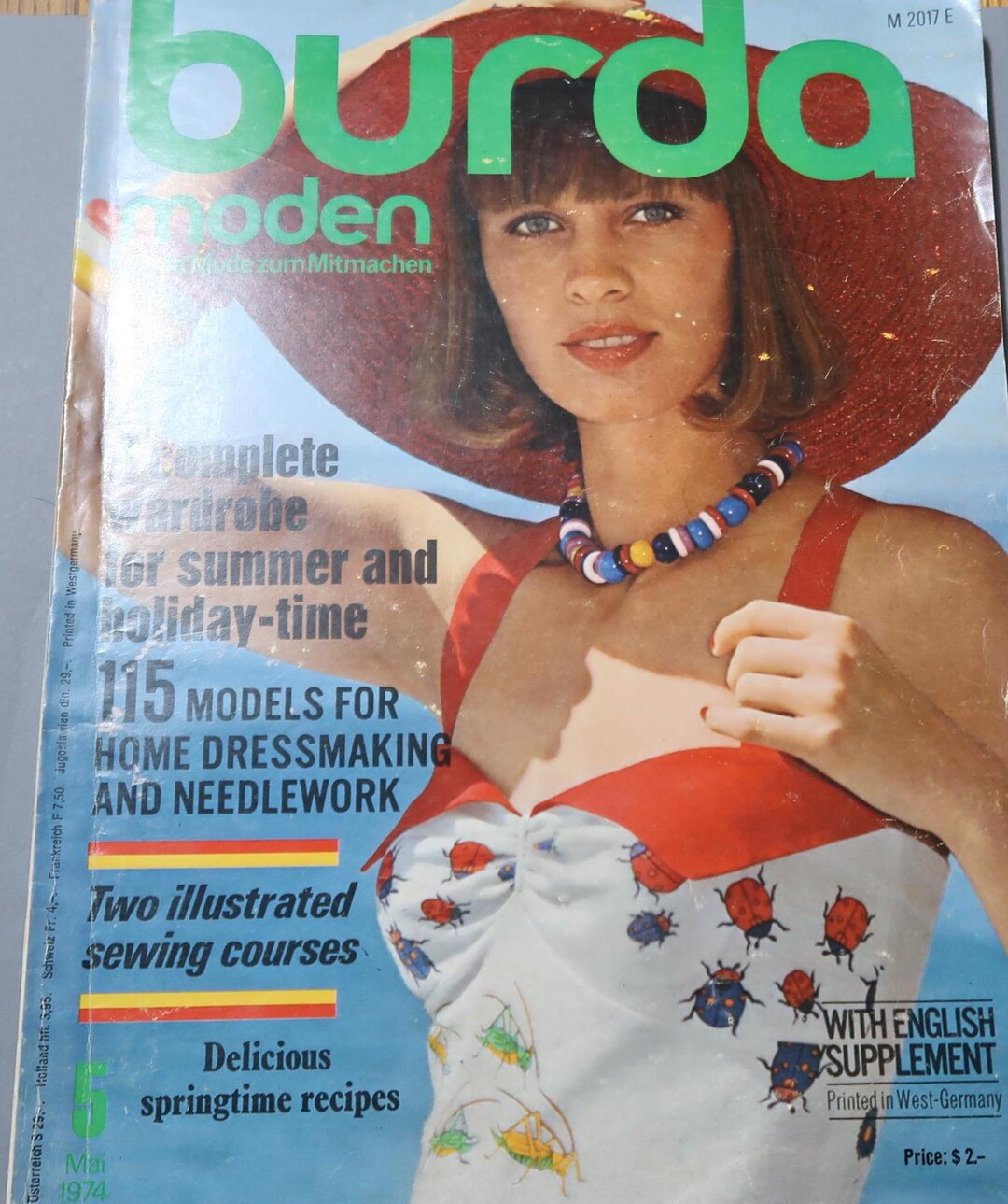 1974 BURDA Modern Magazine With English Supplement - Etsy