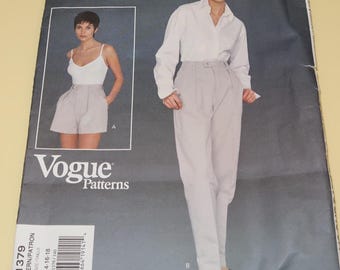 Uncut 18-20-22 Vogue 8269 Misses Top, Skirt, Shorts and Pants Pattern ...