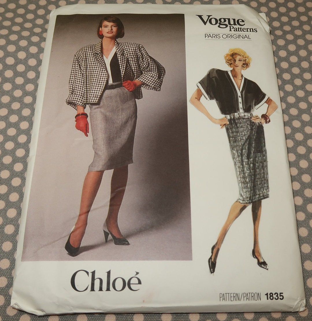 Uncut 10 Paris Original Chloe Vogue 1835 Misses Jacket, Skirt and Top ...