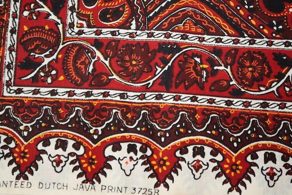 1970s Veritable Java Hollandais Print Fabric 71 X 48.5 - Etsy