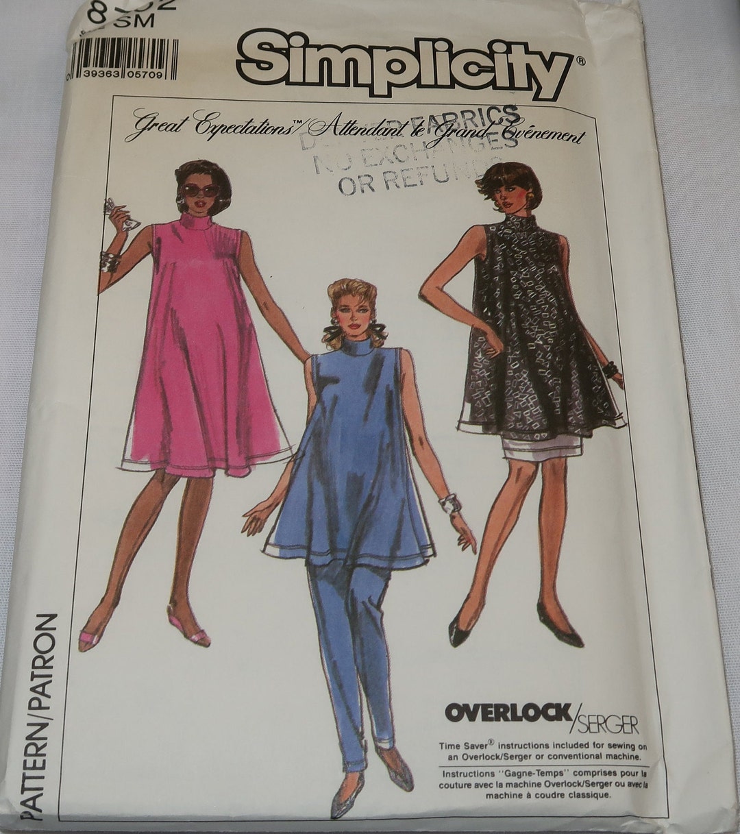 Uncut SM Simplicity 8702 Maternity Easy to Sew Pattern - Etsy