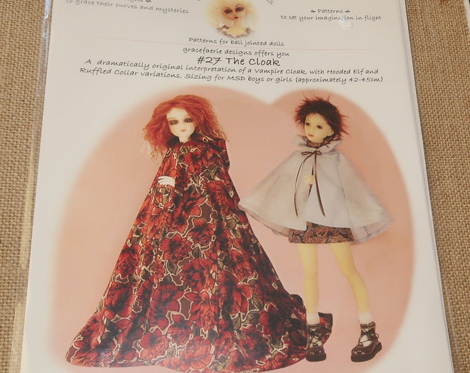 Uncut 27 the Cloak, Gracefaerie Designs Doll Pattern for Ball Jointed ...