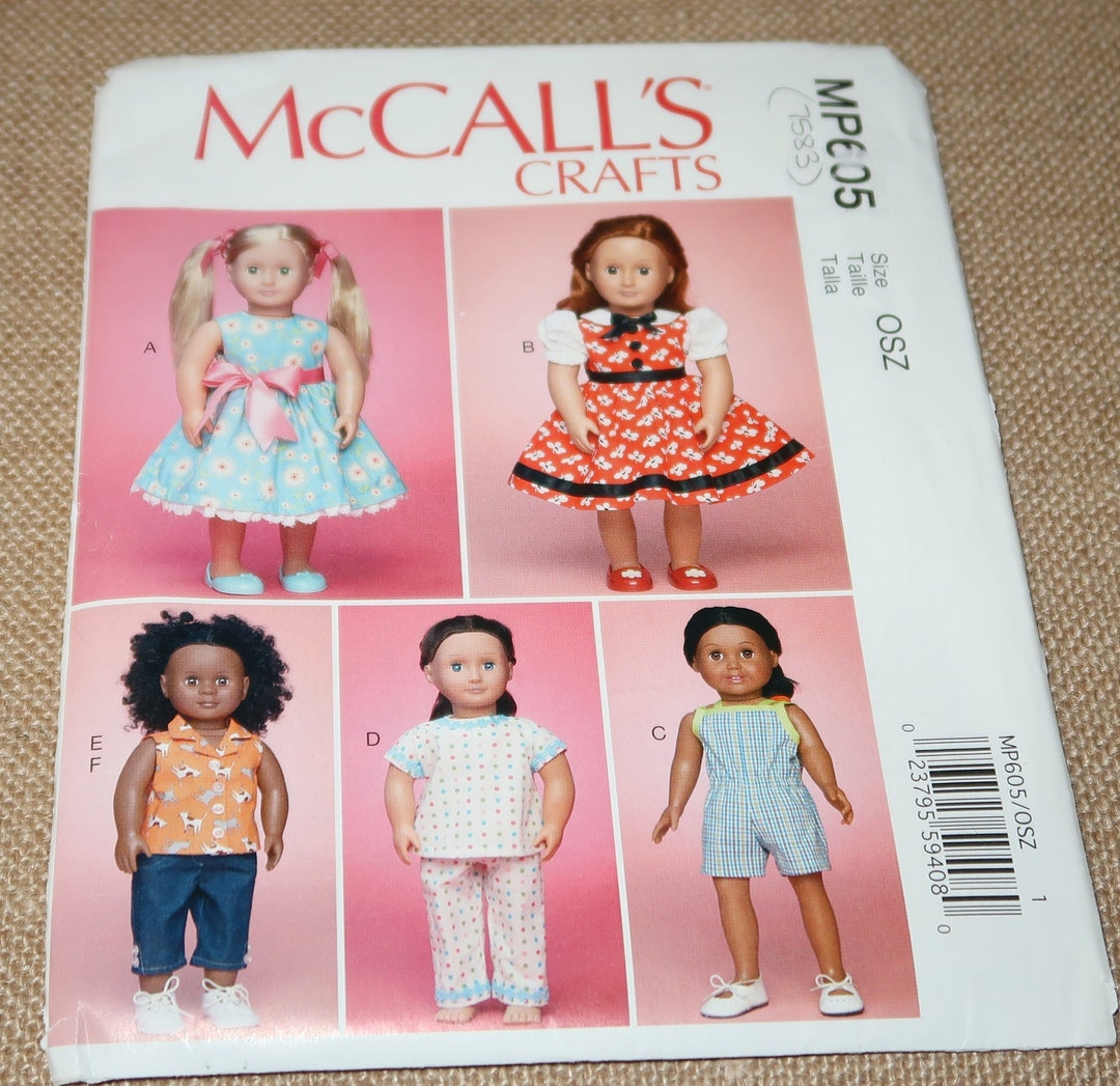 Uncut Mccalls MP605 Doll Clothes Pattern for 18 Inch Dolls - Etsy