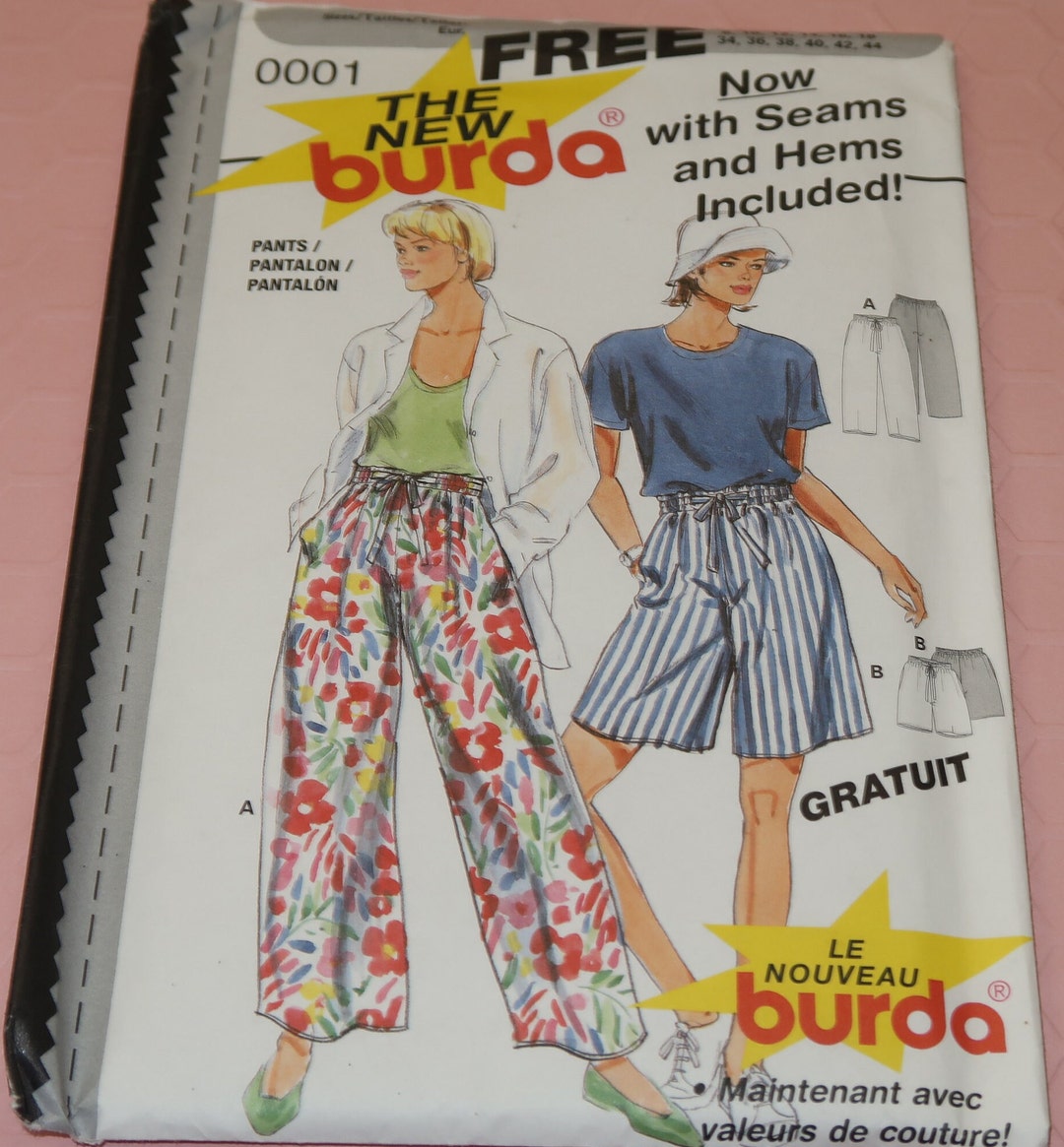 Uncut 8-18 the New Burda Pants and Shorts Pattern - Etsy