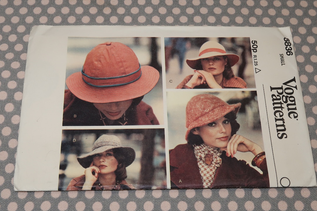 Uncut Vogue 8836 Small Stitched Brim Hat Pattern - Etsy