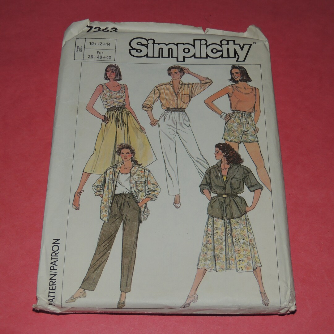 Uncut 10-12-14 Simplicity 7363 Easy to Sew Wardrobe Pattern - Etsy