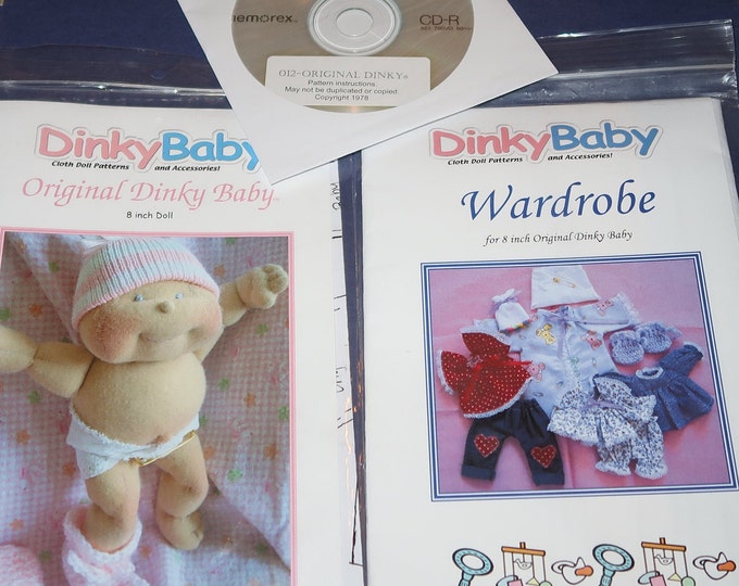 Uncut Dinky Baby and Dinky Baby Wardrobe Patterns - Etsy